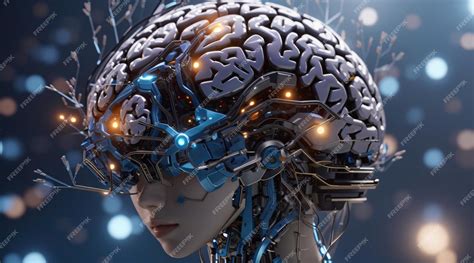 Premium Ai Image Brain Digital Futuristic Artificial Intelligence Face Technology Background