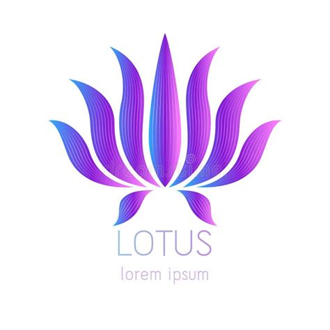 Sch Nes Lotosblumensymbol Vektor Abbildung Illustration Von Lilie