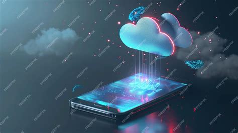 Cloud Computing Concept Concept Of Big Data Flow Data Center Premium Ai Generated Image