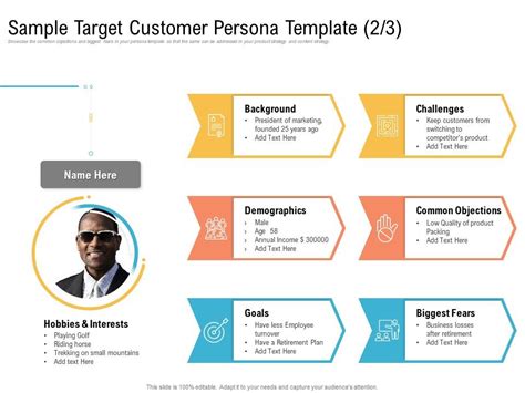Sample Target Customer Persona Template Biggest Ppt Diagrams