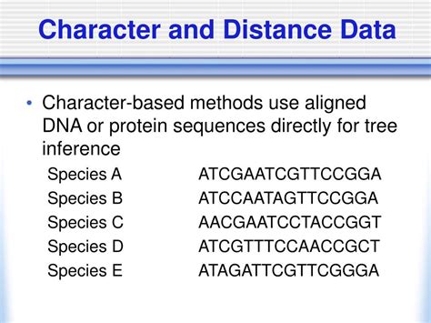 ppt phylogenetics distance based methods powerpoint presentation