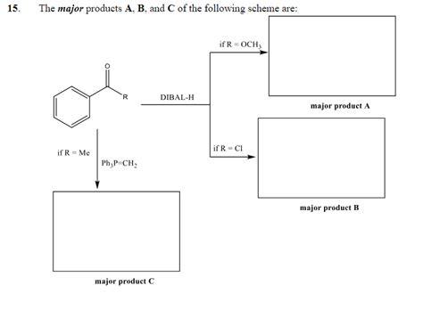 Solved The Major Products A B And C Of The Following Chegg Com