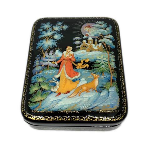 Лаковая миниатюра Палех Снегурочка