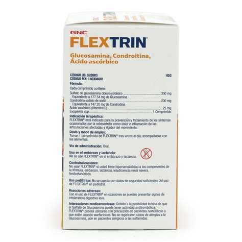Flextrin Glucosamina Condroitina Gnc 60 Tabletas