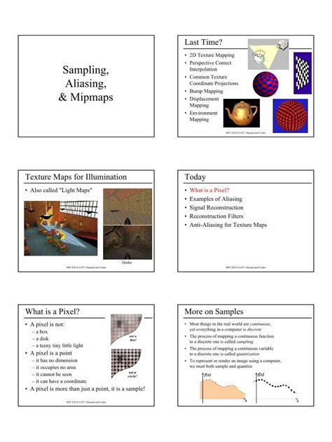 Pdf Sampling Research 6 837 F03 Lectures 23 Aliasing