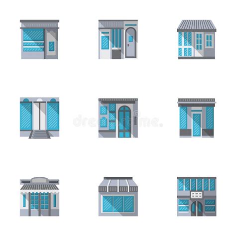 Flat Showcase Mockup Template For Work Anywhere Stock Vector