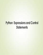 Python Expressions And Control Operators Assignments Course Hero