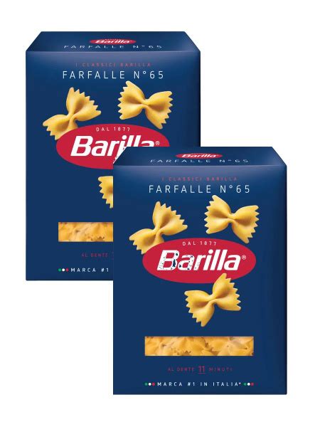 Макаронные изделия Barilla № 65 Фарфалле, 400 г х 2 шт - купить с ...