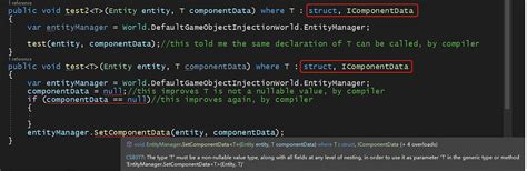 Is This An Issue Entitymanagersetcomponentdata Doesnt Accept My T Unity Engine Unity