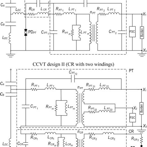 General Ccvt Models Of Two Different Designs Cr With One And Two