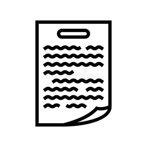 Paper Document File Line Icon Vector Illustration Stock Vector