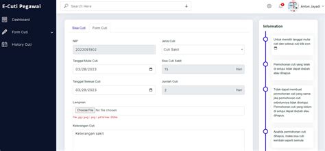 E Cuti Pegawai Source Code Aplikasi Cuti Berbasis Web Php