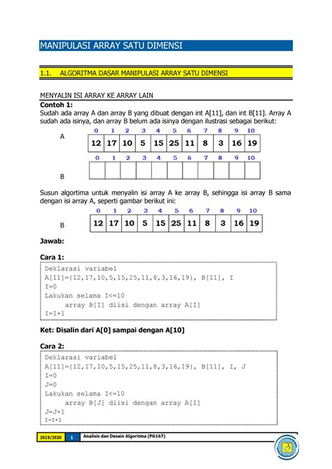 Pertemuan 10 2 Analisis Design Algo 10 2019 2020 1 Analisis Dan Desain Algoritma PG167