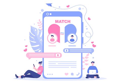 Dating App Flat Design Illustration 3282983 Vector Art At Vecteezy
