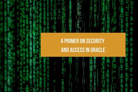 a primer on security and access in oracle analytics vlamis