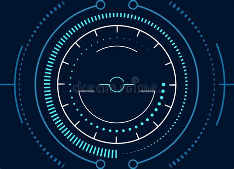 Circular Loading Bar Spinning And Showing Progress With Futuristic