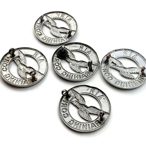 Group 5x Ww2 Air Training Corps Atc Cap Badges British Military Badges