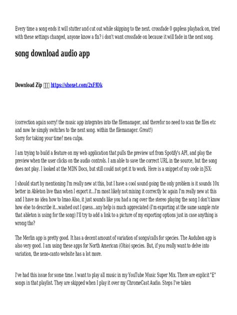 Fillable Online Re App Issue Music Cut Abruptly At The End Fax Email