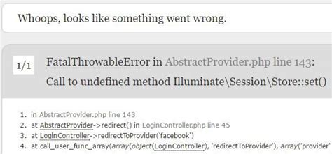 Lỗi Laravel Call to undefined method Illuminate Session Store set Chung Nguyễn Blog