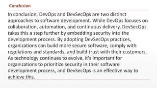 DevOps Vs DevSecOps Understanding The Differences Pptx