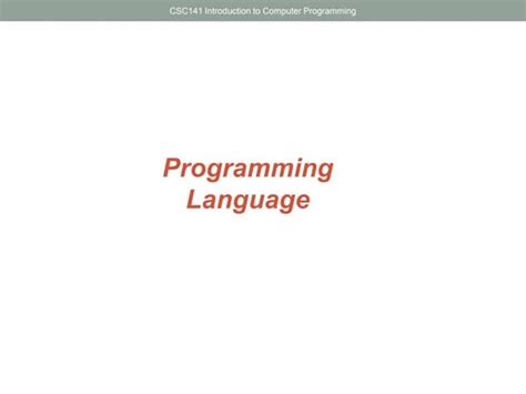 Periodic Table Of Programming Languages Ppt
