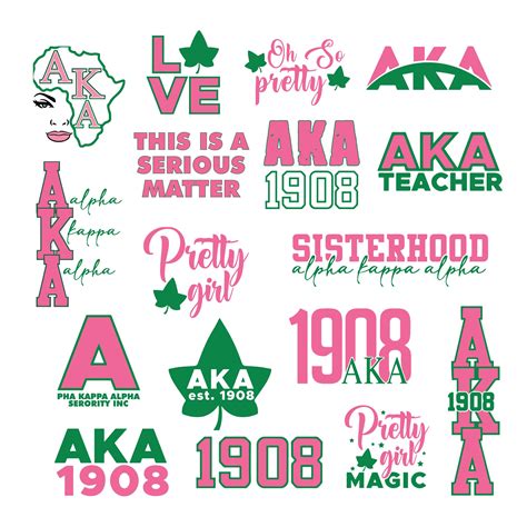 Aka Png Aka Svg Aka Letters Svg Alpha Kappa Alpha Sorority Svg