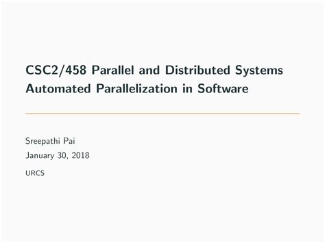 04 Automated Parallelization In Software