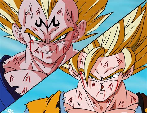 Majin Vegeta Vs Goku