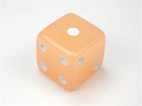 Koplow Games Glow In The Dark Orange W White 16mm D6 Dice Dice