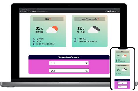 及時天氣與華氏攝氏溫度轉換器 Tzu Chi lins Portfolio