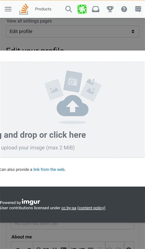 Cant Upload Profile Image On Small Screen Sizes Smartphone Meta