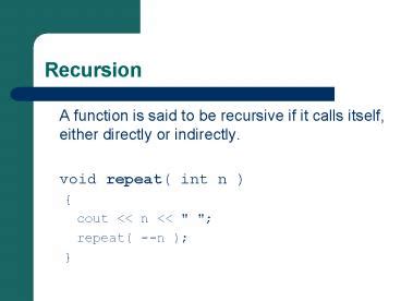 PPT Recursion PowerPoint Presentation Free To View Id E Ac ZjdiZ