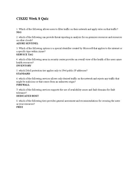 CIS Week Quiz Week Quiz CIS Week Quiz Which Of The Following Allows Users To
