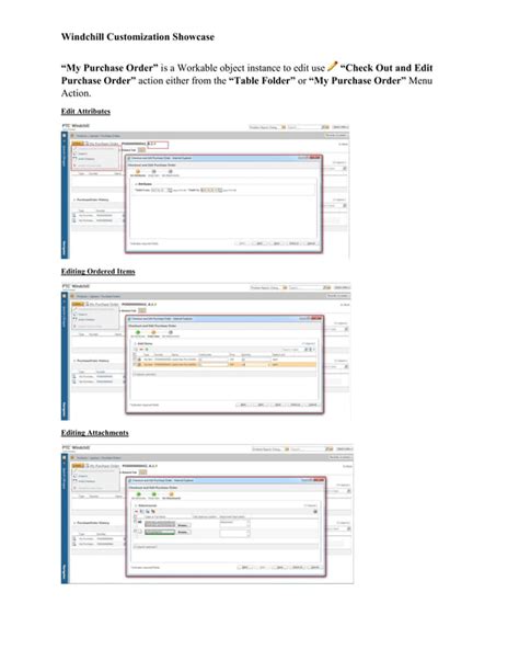custom windchill version and link object pdf