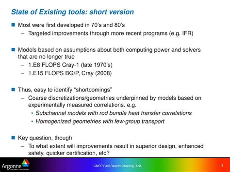 Ppt Overview Of Gnep Fast Reactor Simulation Program Powerpoint Presentation Id 1295348