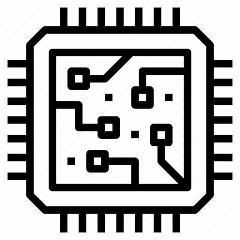 Microchip Processor Icon Download On Iconfinder