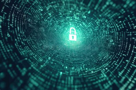 A Digital Padlock Surrounded By Flowing Binary Code Representing Data Protection And Encryption