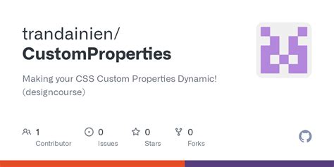 Github Trandainiencustomproperties Making Your Css Custom
