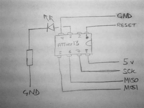 Программирование микроконтроллеров Avr под Linux The Compleat Attiny13 Led Flasher