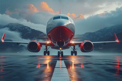 Premium Photo Airplane Landing In Airport Professional Photography
