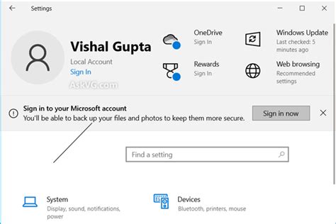 Disable Microsoft Account Notifications In Windows Settings And Start Menu AskVG