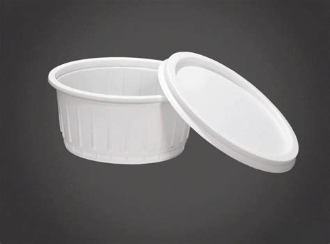 کاسه یکبار مصرف کوچک؛ درب دار ساده پلاستیکی کاغذی 100 200 500 عددی