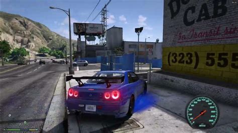 Gta V Legacy Mod Graphics Withnissan Skyline Gtr R34 Gameplay Youtube