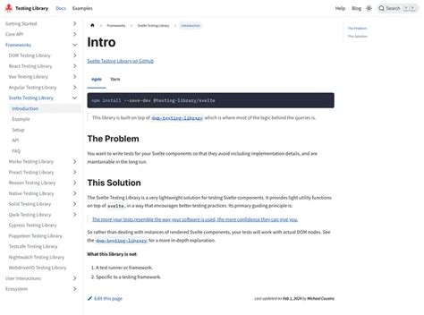 svelte testing library by testing library a svelte template built