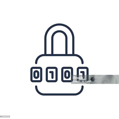 Password Code Thin Lines Icon Stock Illustration Download Image Now