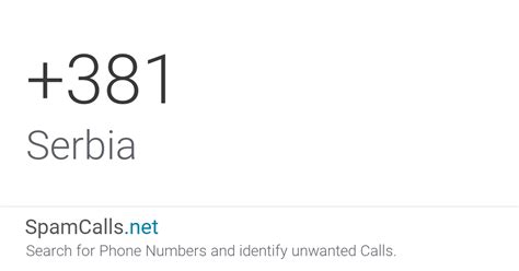 Country Code 381 Phone Calls From Serbia