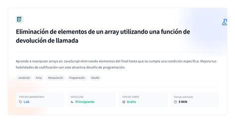 Manipulación De Arrays En Javascript Desafío De Programación Labex