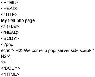 Plus Two Computer Science Notes Chapter Server Side Scripting Using PHP A Plus Topper