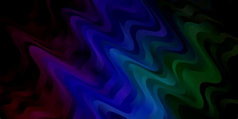 Dark Multicolor Vector Pattern With Curved Lines 3123470 Vector Art At Vecteezy