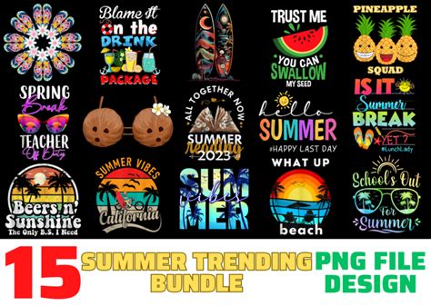 Summer Trending Shirt Designs Bundle For Commercial Use Summer
